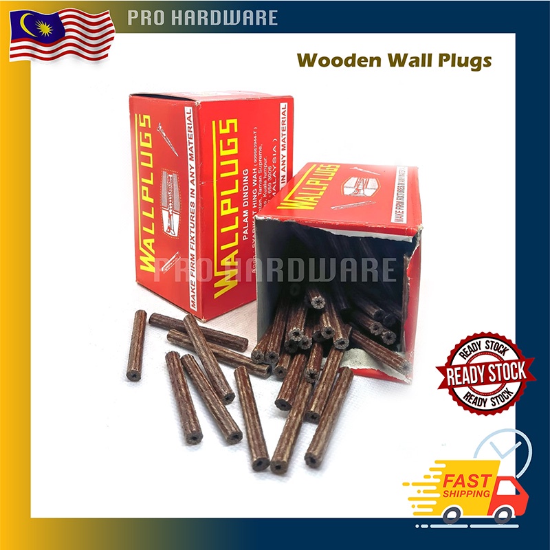 Wooden Wall Plug 50mm X 10# Wood Kayu Palam Dinding | Shopee Malaysia