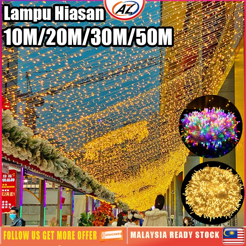 🔥 HOT SALE Multicolor Lampu Hiasan Raya Decoration Light 10m 30m 50m ...