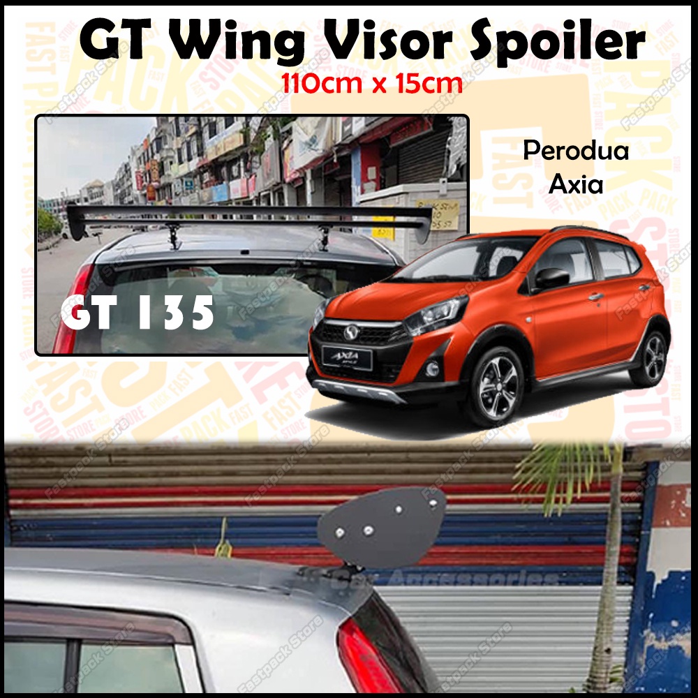 For Perodua Axia GT Wing Visor Car Spoiler Design Trunk Boot Sporty ...