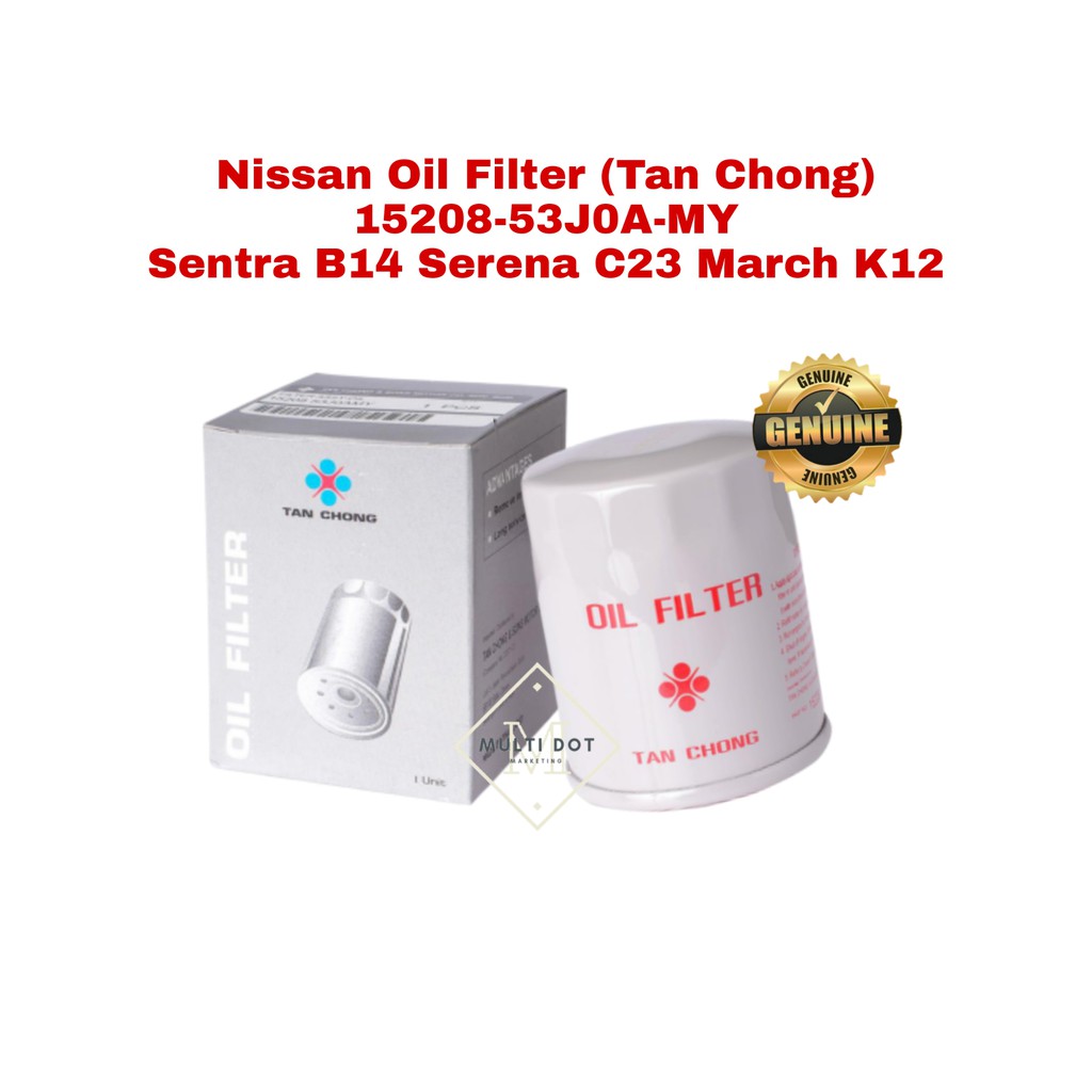 Nissan Oil Filter 15208-53J0A-AP (Tan Chong) AUTOPLUS Sentra B14 Serena ...