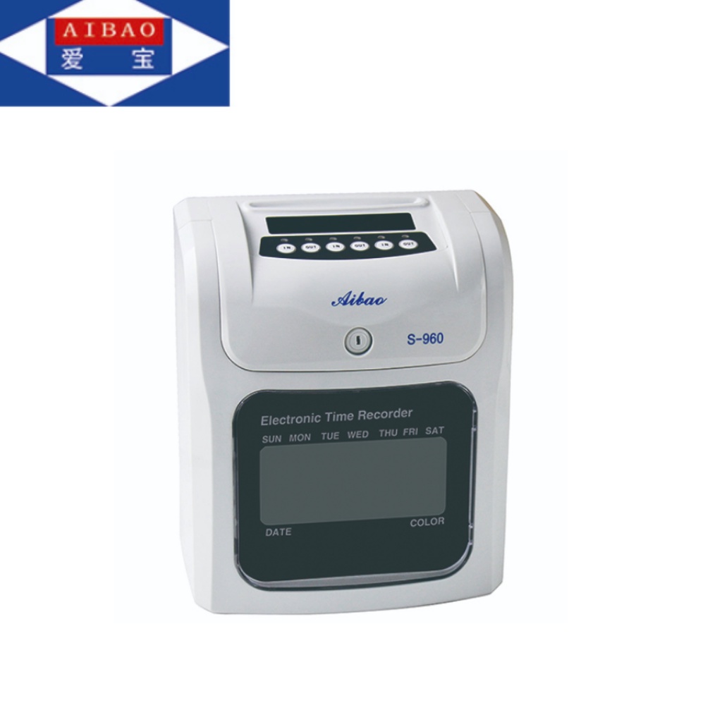 Original Aibao electric time recorder/punching time card device S-960爱宝 ...