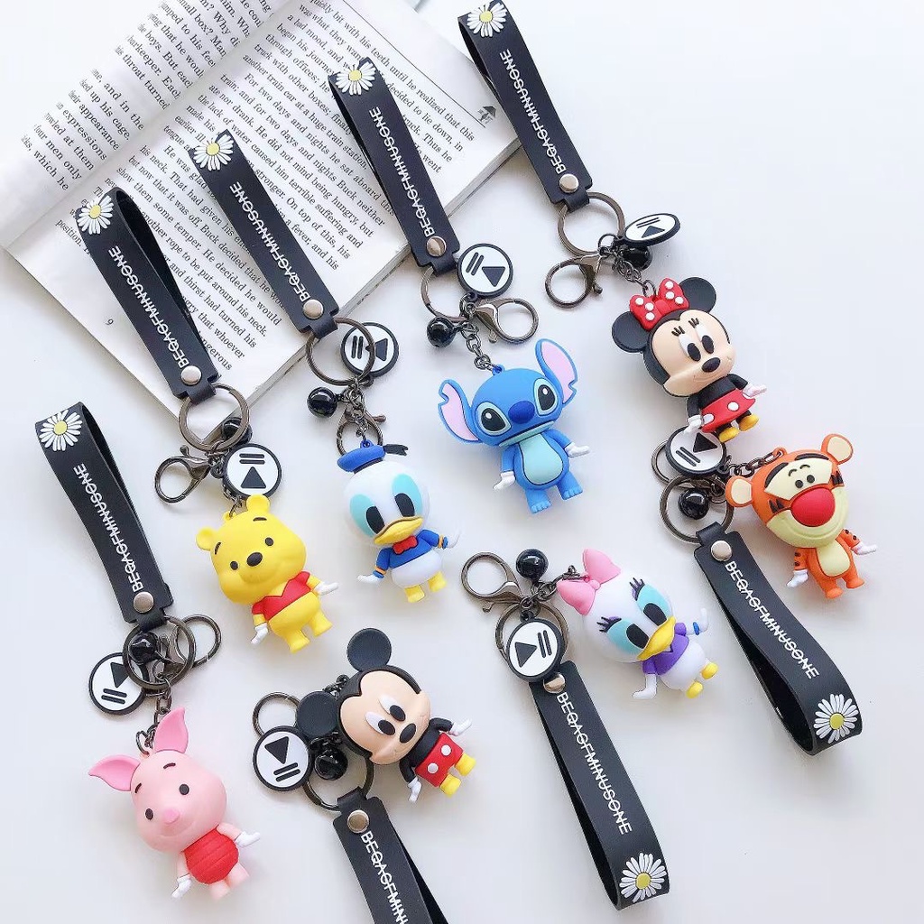 2022 Creative Cartoon Standing Mickey Minnie Keychain Donald Duck ...