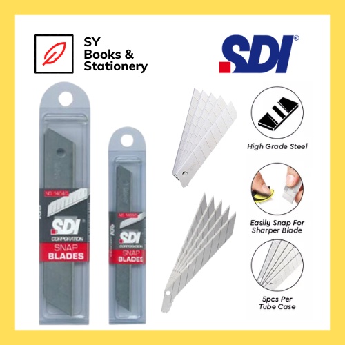 SDI / GAODI 1403C Small Cutter Blade 5's / 1404C Big Cutter Blade 5's | Shopee Malaysia