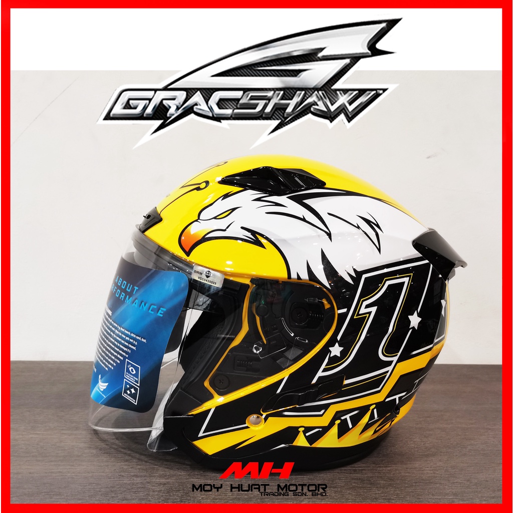 100% Original Gracshaw Double Visor Helmet GENNEX G535 Helmet with ...