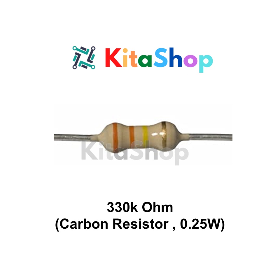 Resistor 330k ohm (Carbon - 0.25W) | Shopee Malaysia