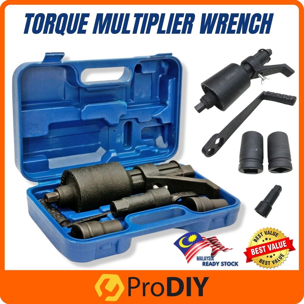 Torque Multiplier Wrench Set Lug Nut Remover Labor Saving with 2 Socket ...