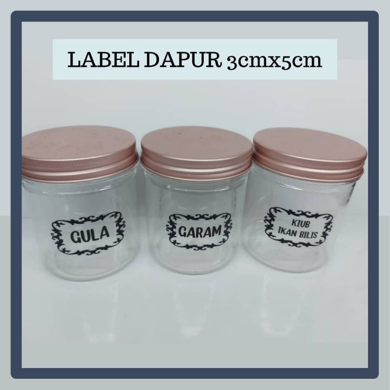 90pcs Readymade Waterproof Label Dapur Size 3cmx5cm | Shopee Malaysia