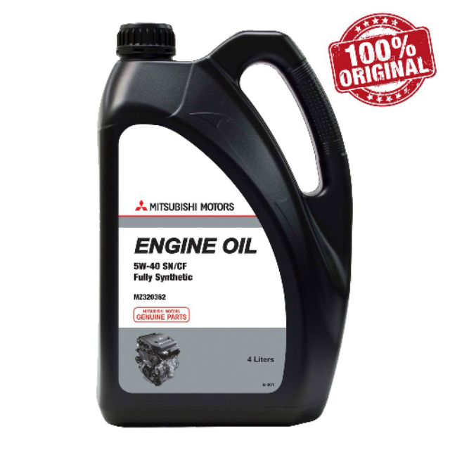 Mitsubishi Fully Synthetic Engine Oil SN 5W-40 4L | Shopee Malaysia