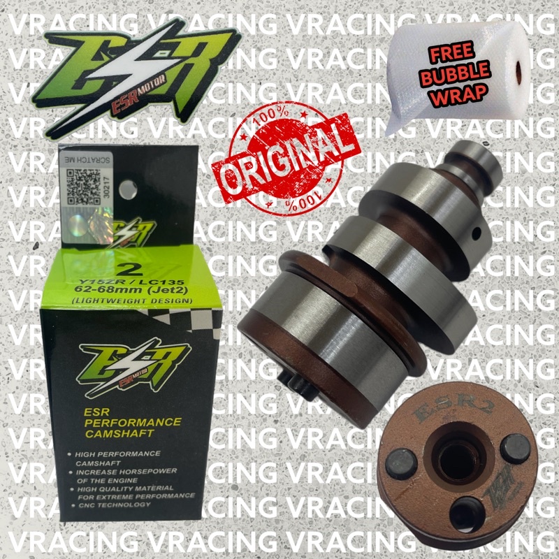 ESR Motor Racing Camshaft Y15ZR/LC135/Y16ZR/NVX155/EX5/SRL115 Fi Stage 1,2,3,4 | Shopee Malaysia