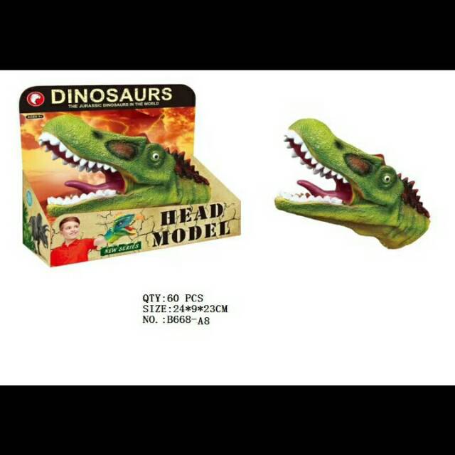 Dinosaur Head Dino Spinosaurus Soft Latex Hand Puppet | Shopee Malaysia
