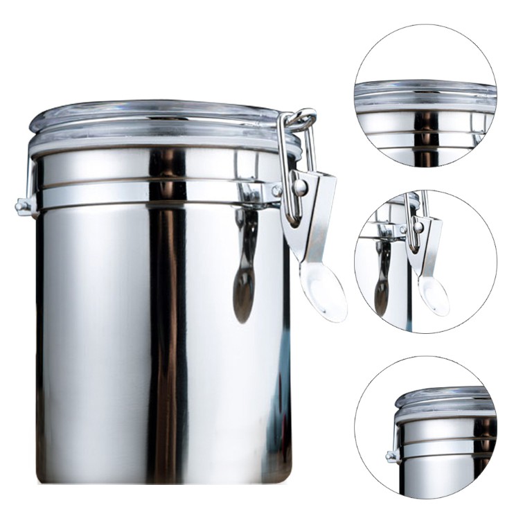 Stainless Steel Humidor Humidifier Air proof pot Moisture Proof Jar RYO ...
