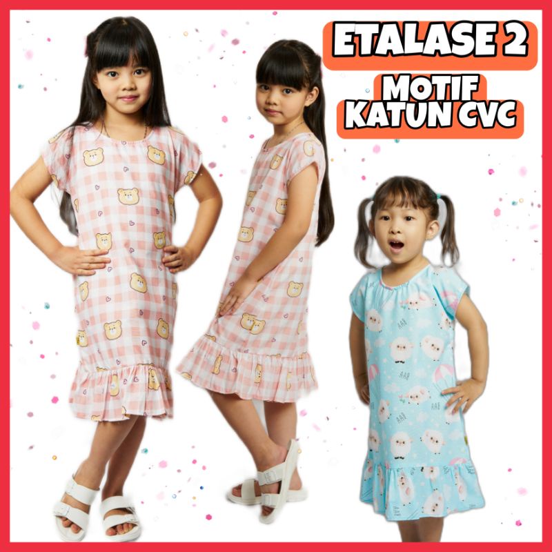 KATUN Girls Negligee Cotton CVC Age 4-10 Years TENNA KIDS Cute-lucuu ...