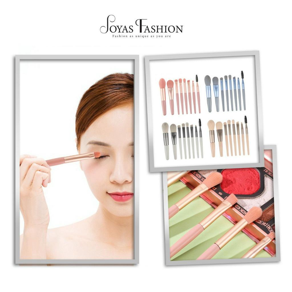 Joyas Fashion Mini Brush Set Makeup Cosmetic Makeup Travel Set Pastel ...