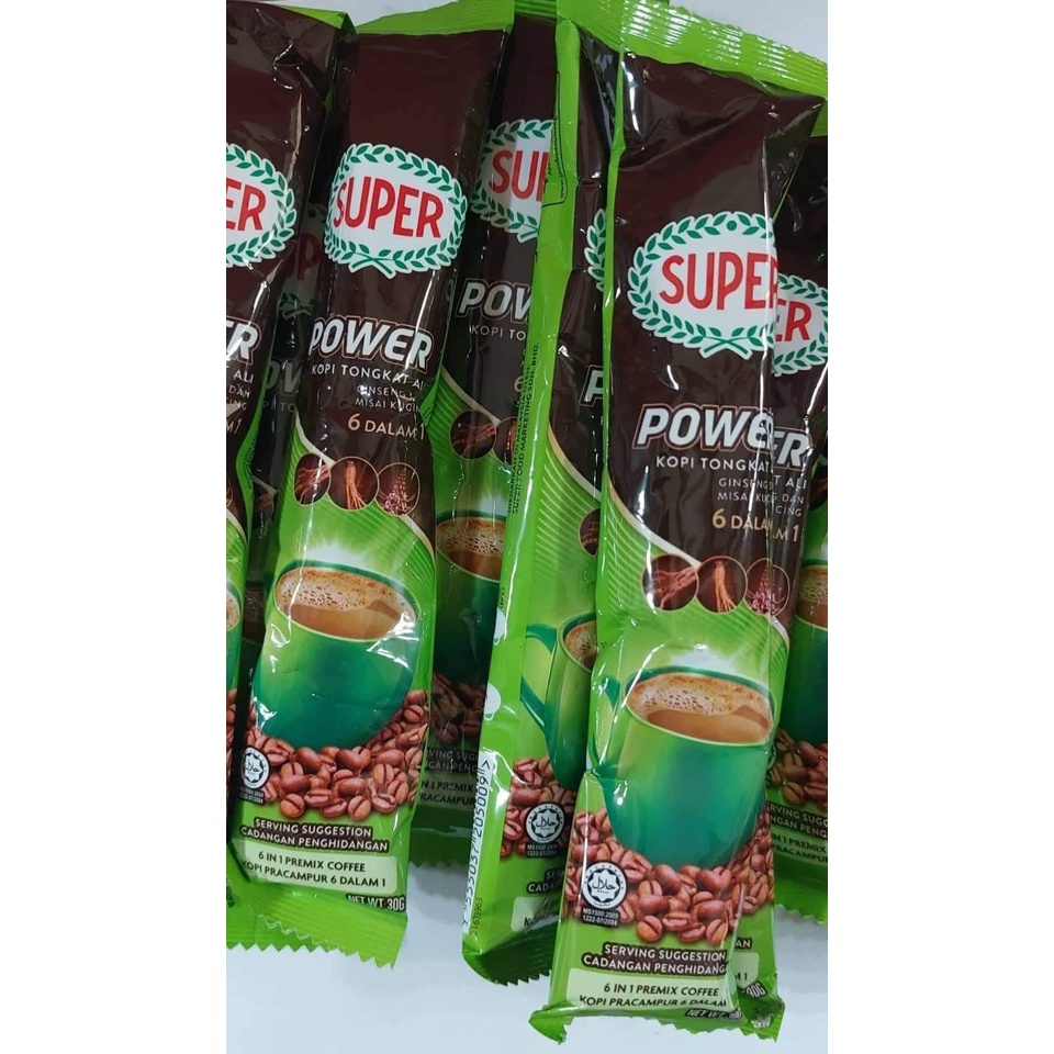 Super Power Tongkat Ali Coffee 6 in 1Ginseng Instant Coffee (1 piece ...
