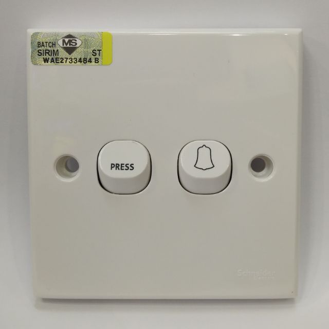 SCHNEIDER CLIPSAL S-CLASSIC 1GANG BELL & 1GANG PRESS SWITCH WHITE ...