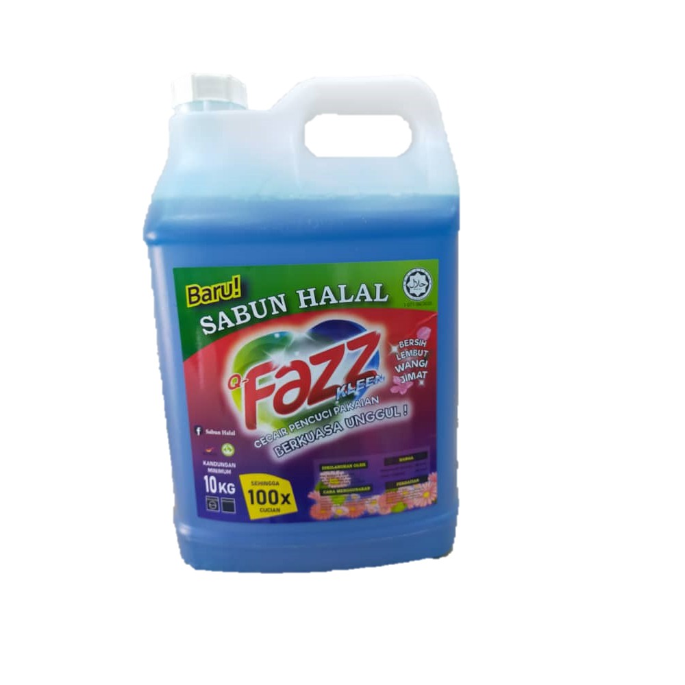 10KG (Halal) Sabun Pencuci Pakaian 4in1 Q Fazz Kleen (BERSIH,LEMBUT ...