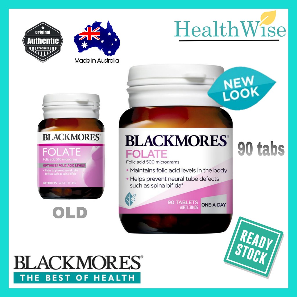 [AUSTRALIA] Blackmores Folate Folic Acid 500mcg 90 tablets (Original ...