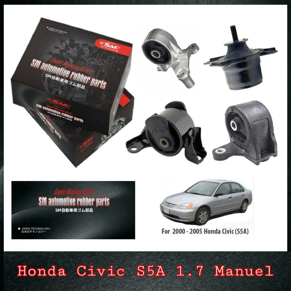 SM Engine Mounting Set - Honda Civic S5A 1.7 Manual 2000-2005 ( 1+1Year ...