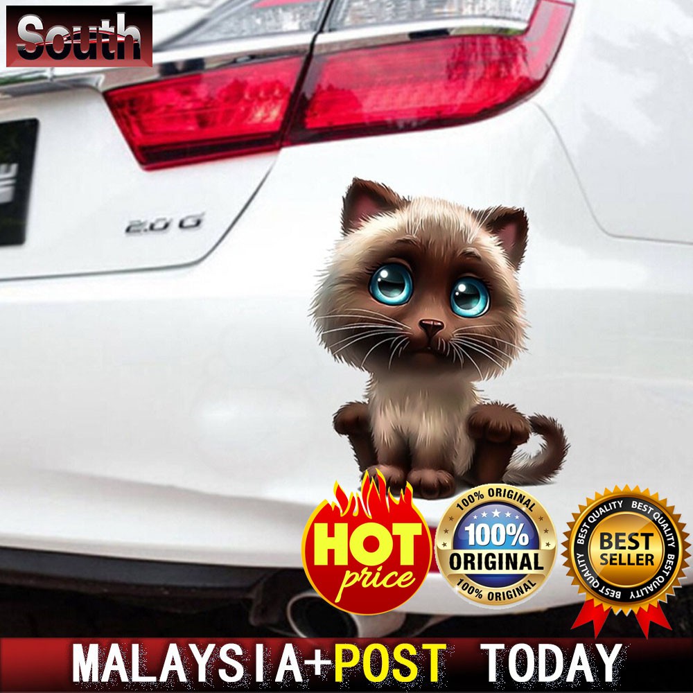 3D Cartoon Cat Car Sticker Body Paste Cartoon Cute Cat Car Paste 3D ...
