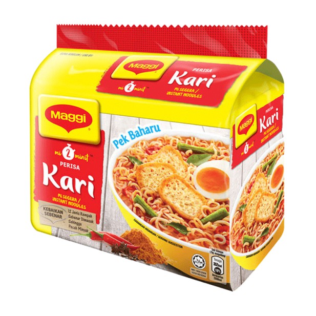MEE SEGERA MAGGIE/INSTANT NOODLE--PERISA KARI/CURRY FLAVOUR-5 BUNGKUS/5 ...
