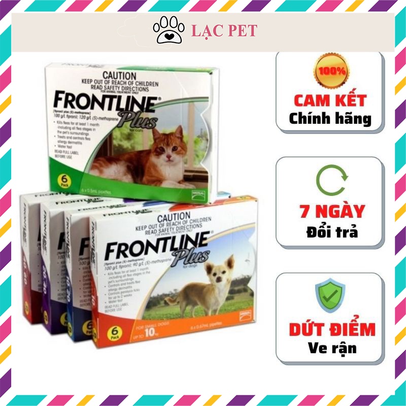 (1 Tube) Frontline plus - Small nape for dogs and cats (2 types ...