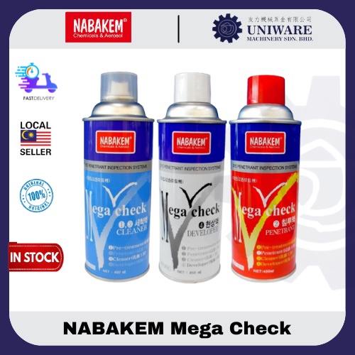 🔥100% ORIGINAL🔥 NABAKEM NDT Mega Check Cleaner, Developer & Penetrant ...