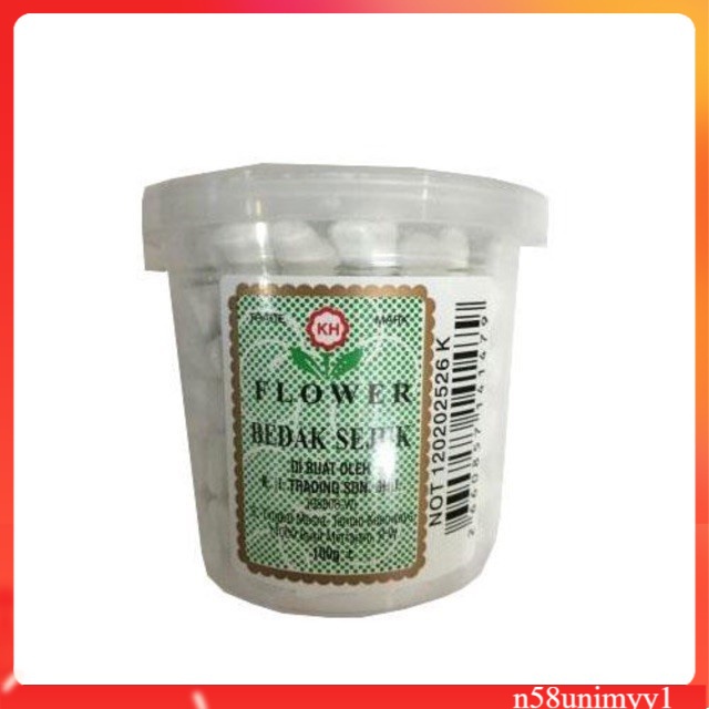 1 botol Flower Brand Bedak Sejuk 90g / KH Powder Bedak Sejuk Tradisi ...