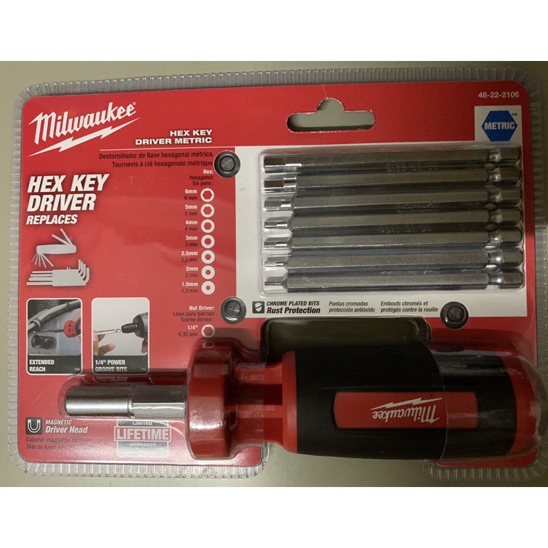Milwaukee Hex Key driver 48-22-2106 | Shopee Malaysia