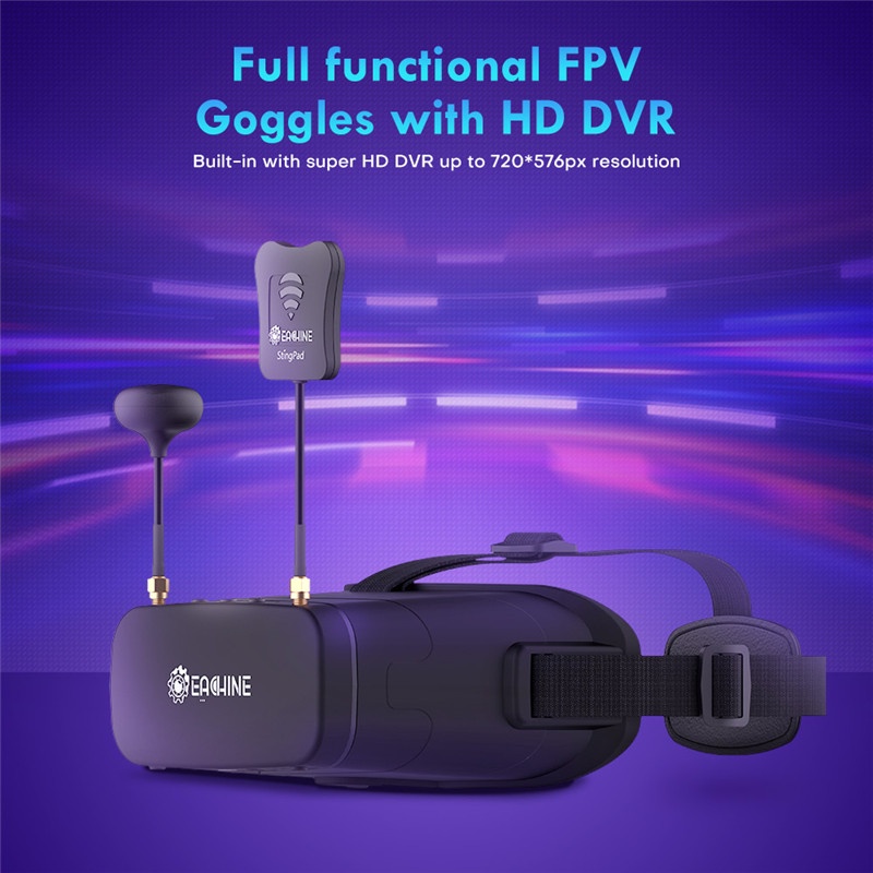 Eachine EV800DM Varifocal 5.8G 40CH Diversity FPV Goggles with HD DVR 3 ...