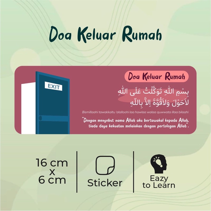 STICKER DOA HARIAN | PENANDA BUKU | BAHAN BANTU MENGAJAR | STICKER DOA ...