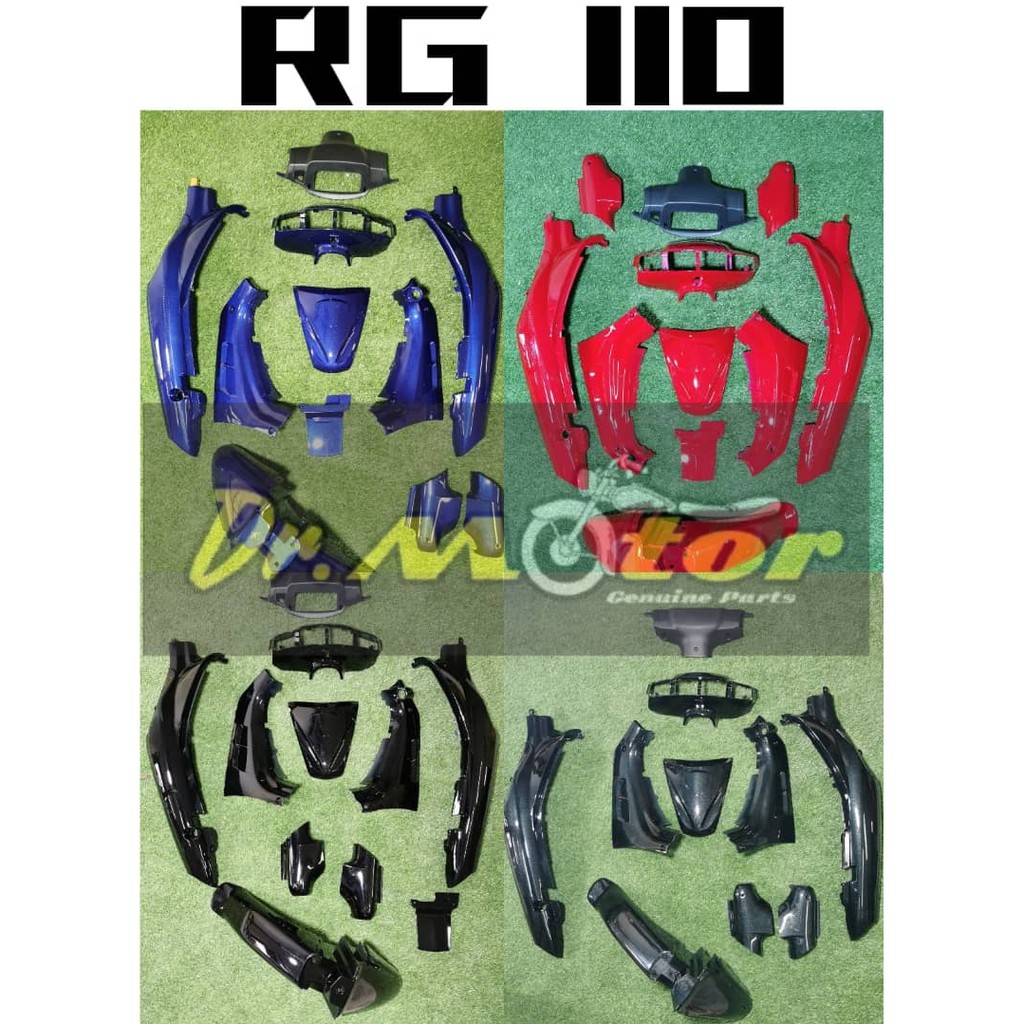 SUZUKI RG110 RG 110 SPORT RGS COVERSET COVER SET BODY CAVER KAVER BODY ...