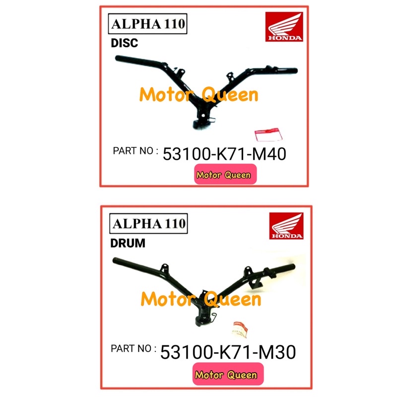 HANDLE BAR Besi HONDA WAVE ALPHA CX 110 ORIGINAL HONDA | Shopee Malaysia