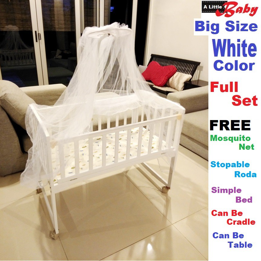 White Baby Cot Baby Swing Bed 2 in 1 cradle bed, A Little Present ...