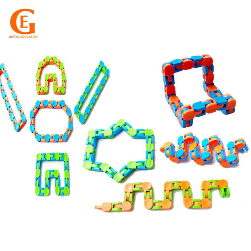 Wacky Tracks Snake Fidget Toy Anxiety Snap and Click Stress Relief ADHD ...