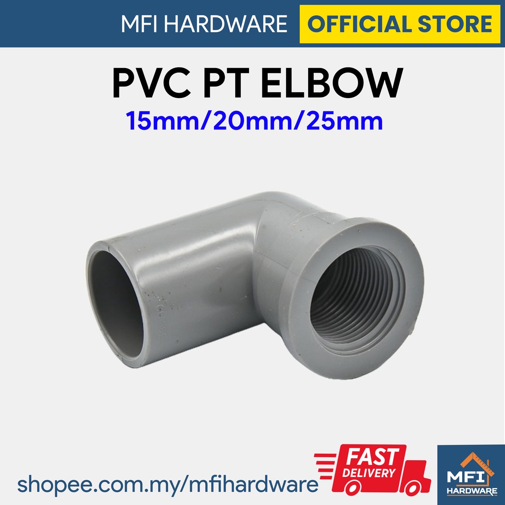 PVC PT ELBOW/ 15mm/20mm/25mm Ready Stock/ | Shopee Malaysia