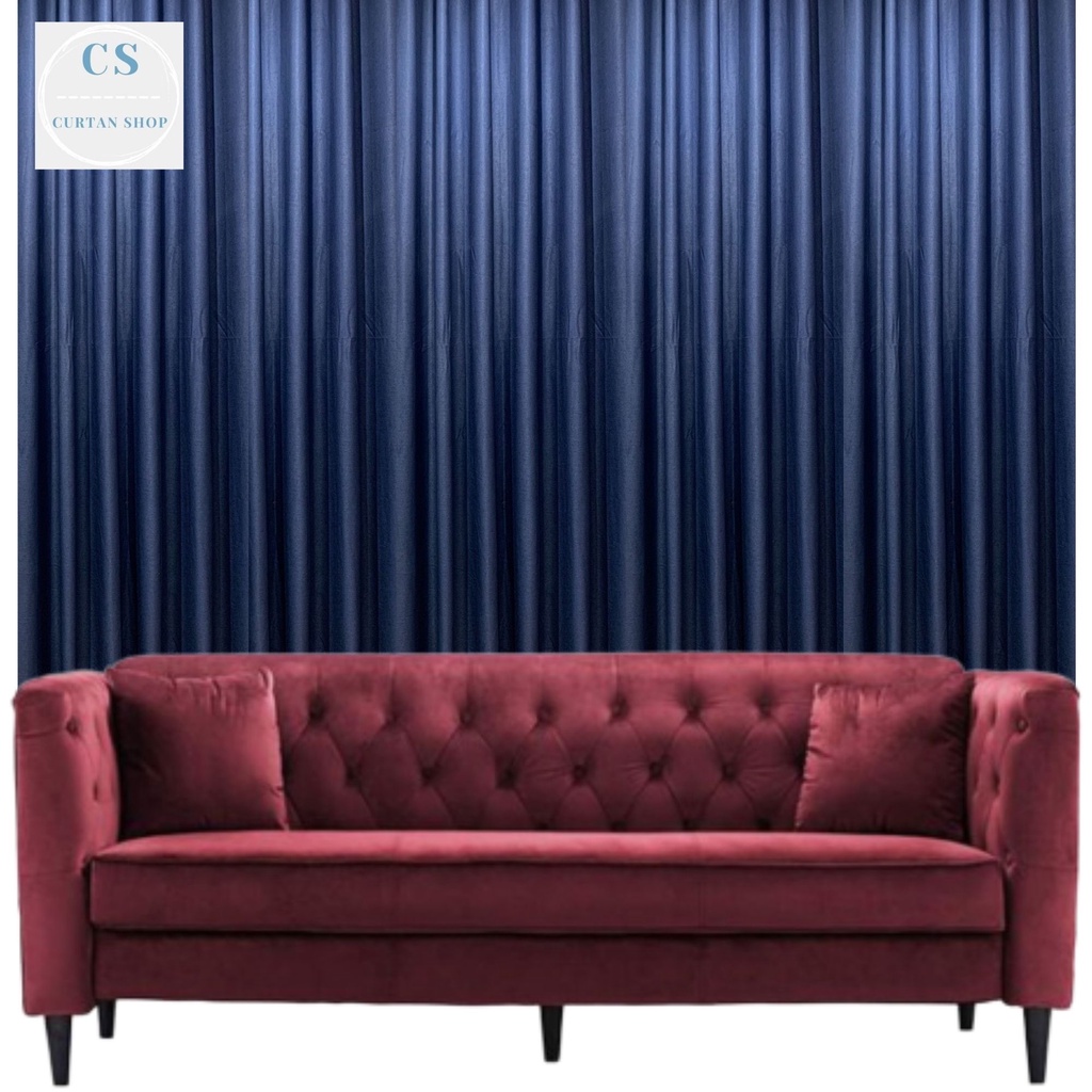 8.8 Live| Langsir Navy Blue Ready Stock 80% Blackout jenis hook & ring ...