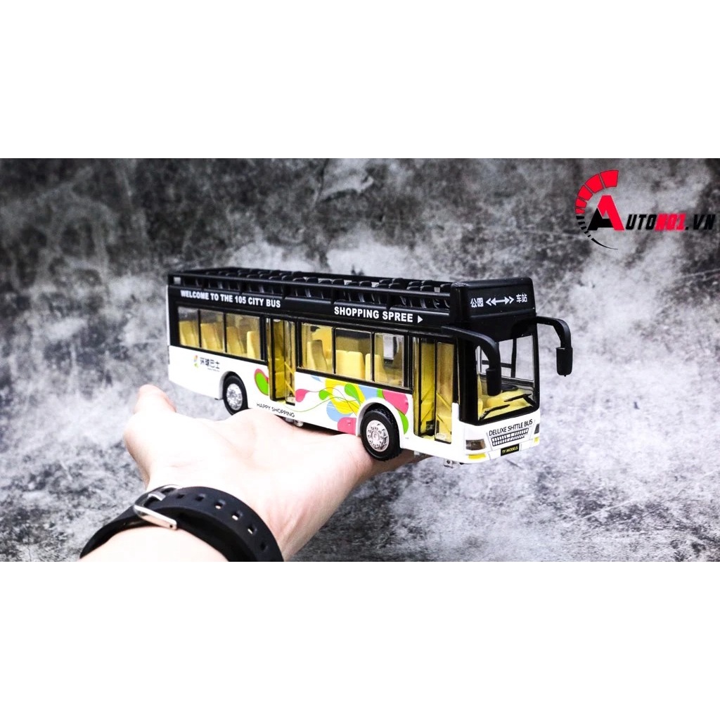 White 1:50 TYMODEL 7678 2-Storey BUS Model | Shopee Malaysia