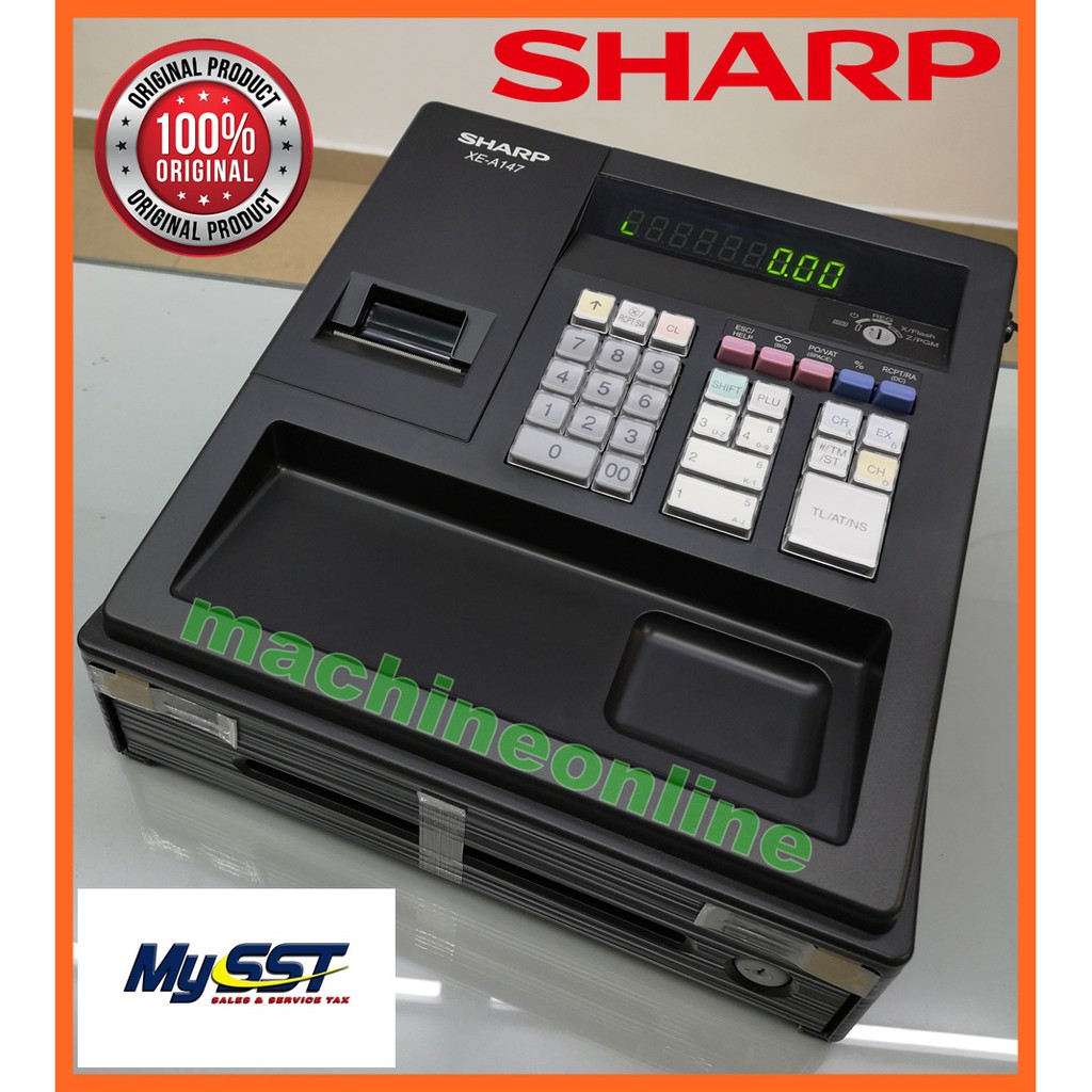 SHARP Cashier Cash Register XEA147 BK ( Ready Stock !!! ) | Shopee Malaysia