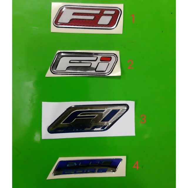 Sticker timbul Fi (merah/chrome) | Shopee Malaysia