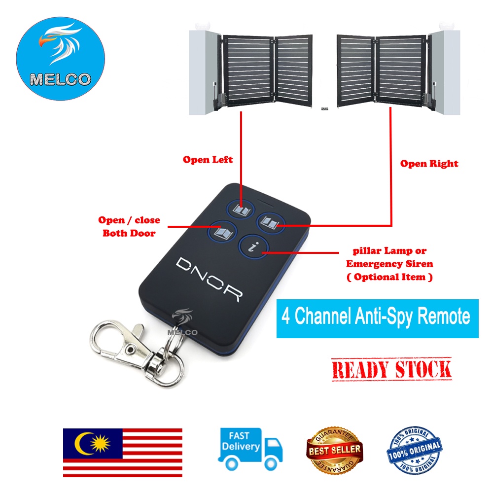 Dnor Autogate D'nor 212 Premium set 24VDC Heavy Duty Swing and Folding Arm Motor- 4 Channel Anti ...