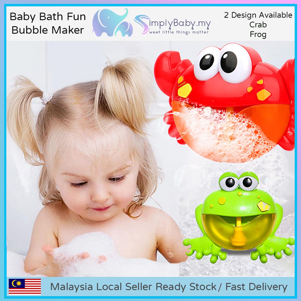 SIMPLYBABY Bubble Crab Bubble Frog Bath Toy Bubble Maker Automated ...