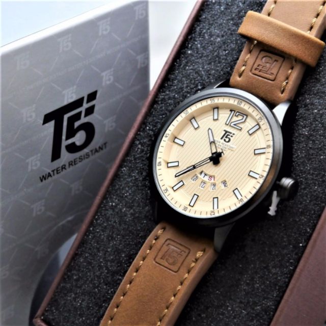 🔥🔥original T5 watch for men brown strip🔥🔥 | Shopee Malaysia