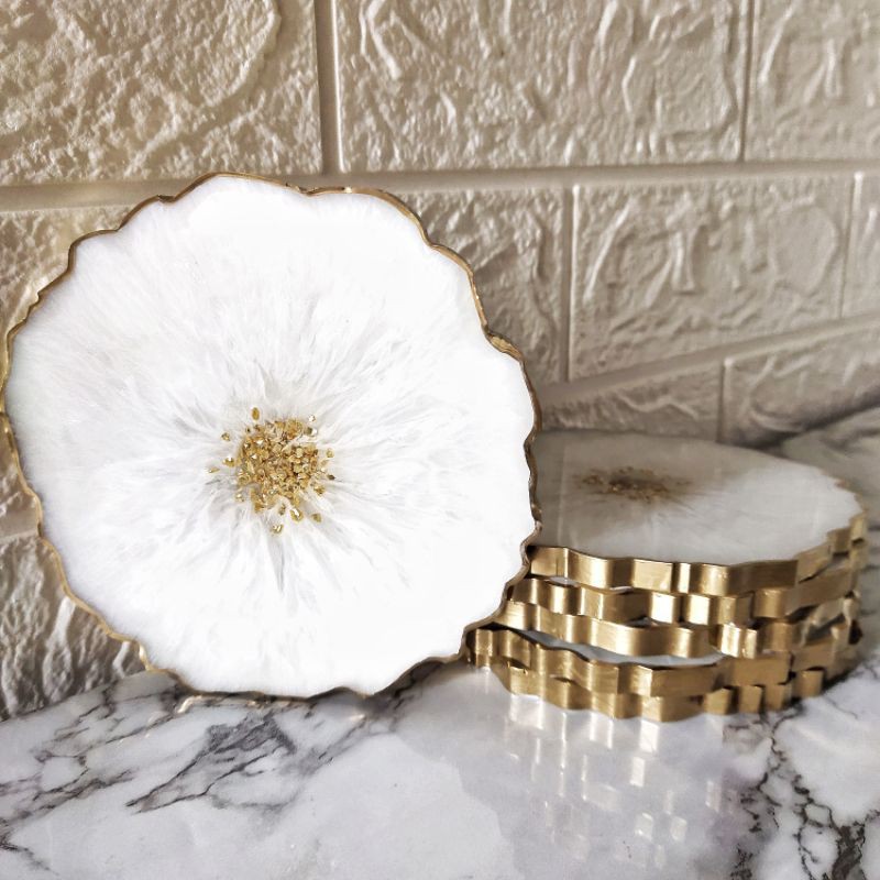 Handmade Epoxy Resin Coaster / Alas Cawan Epoxy Resin | Shopee Malaysia