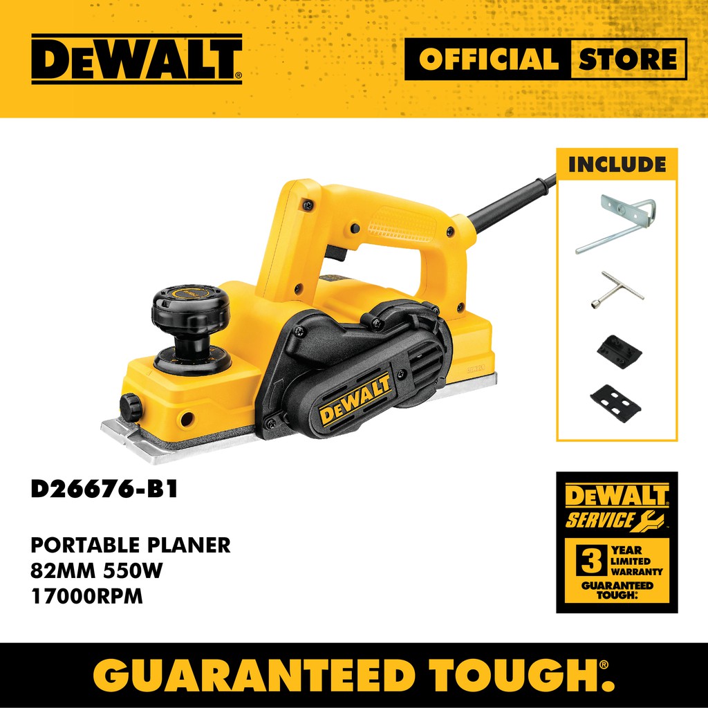 DEWALT D26676-B1 Portable Planner (82mm/550W/17000rpm) | Shopee Malaysia