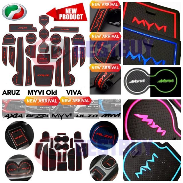 GETAH ASSESORI SLOT MAT 1 full set PERODUA ATIVA ARUZ VIVA interior ...