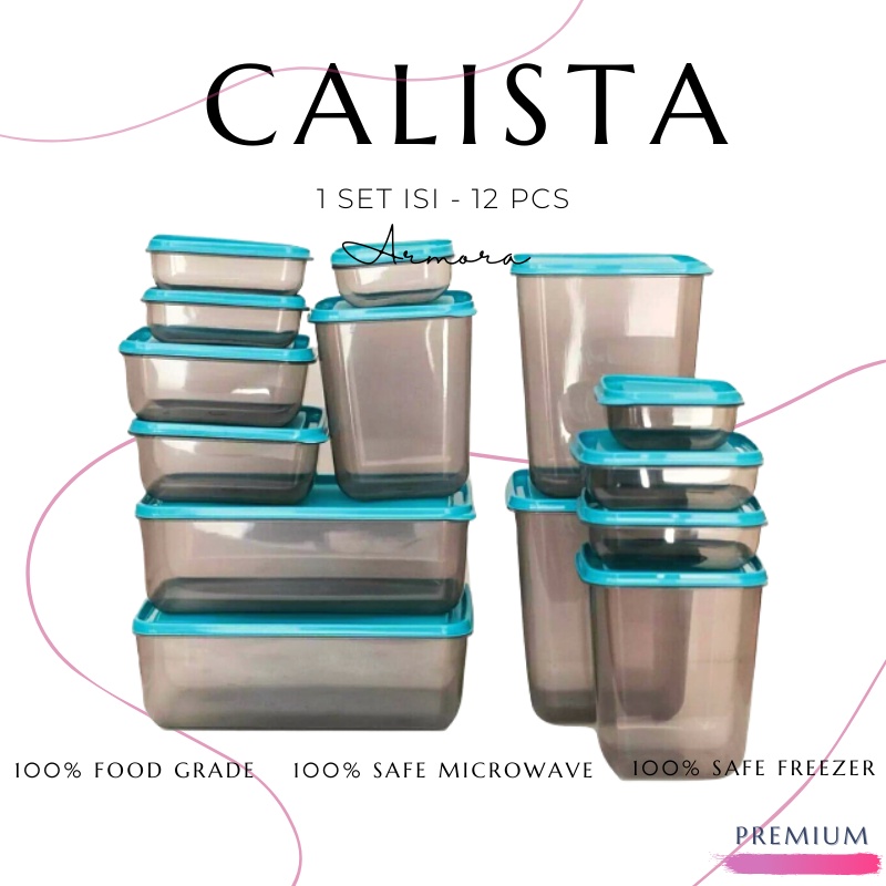 Plastic Jars CALISTA OTARU SMOKE 14PCS SET Boxes FOOD STORAGE ...