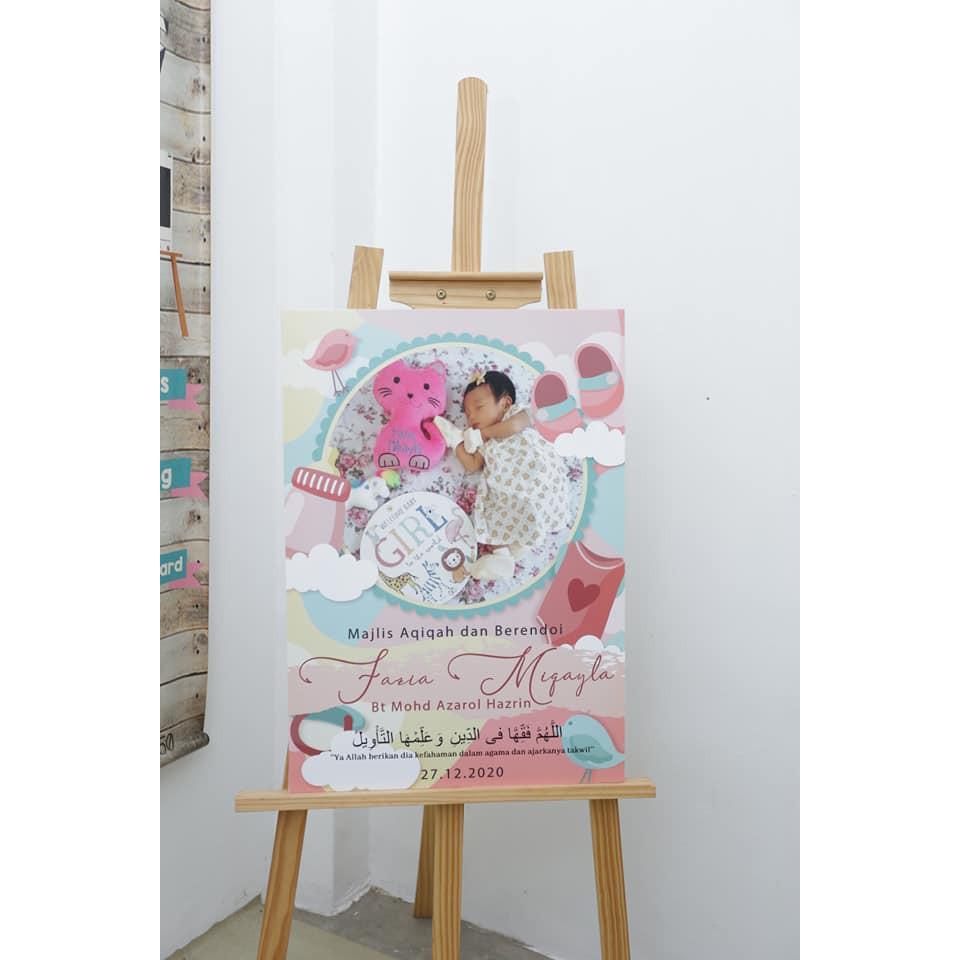 Welcome board berendoi akikah boy and girl majlis kesyukuran | Shopee ...