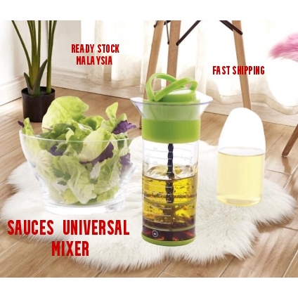 🌹READY STOCK🌹 Sauces Universal Mixer Salad Dressing Shake Cup Alat ...