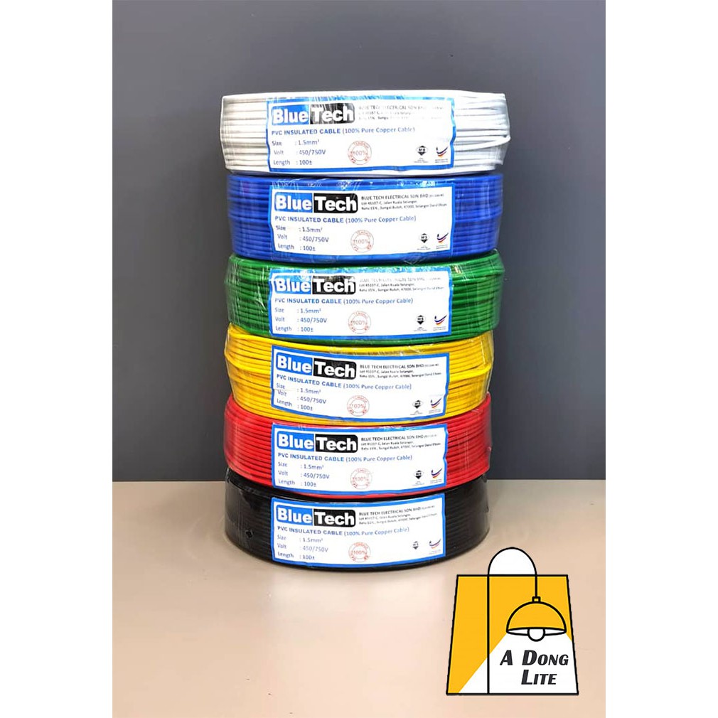 BTE Blue Tech Cable [SIRIM Approved] 1.5mm 2.5mm kabel wayar Black ...