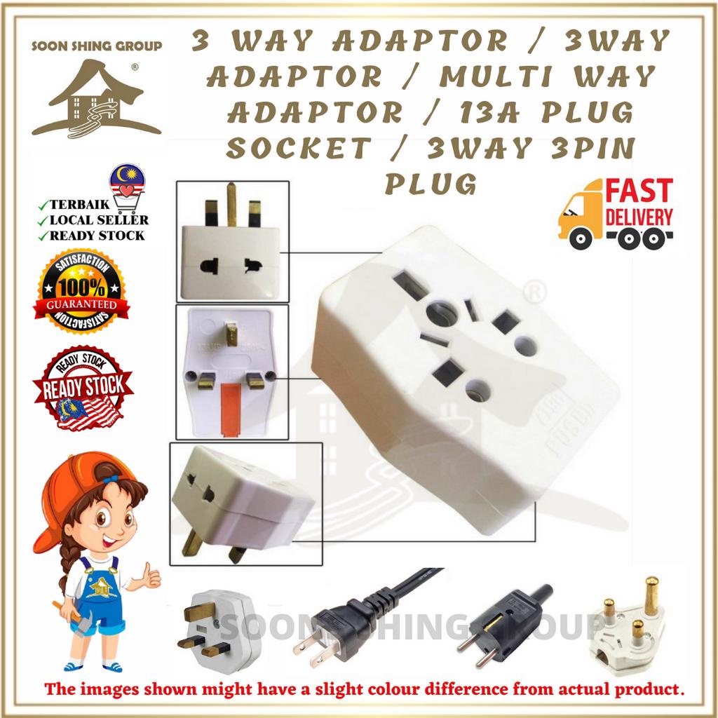 3 Way Adaptor / 3Way Adaptor / Multi way Adaptor / 13A Plug Socket ...